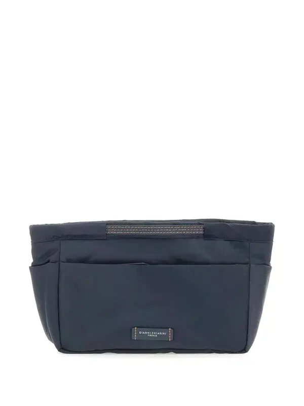 GIANNI CHIARINI Contrast-stitching Clutch Bag