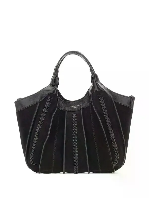GIANNI CHIARINI Dua Woven Leather Tote Bag - Black
