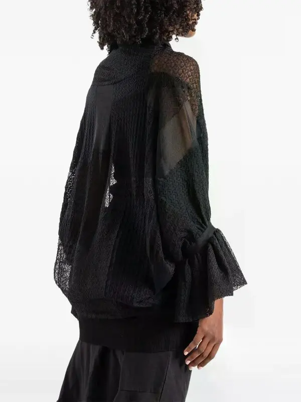 Junya Watanabe Patchwork Lace-knit Cardigan