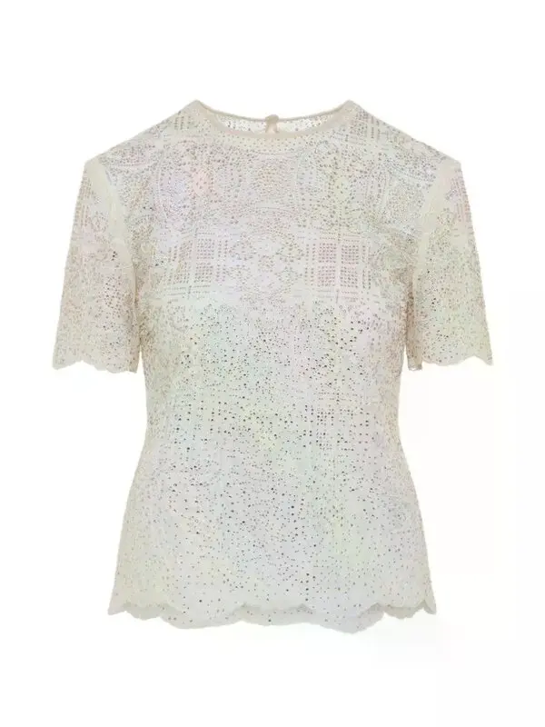 Ermanno Scervino Crystal-embellished Blouse - White