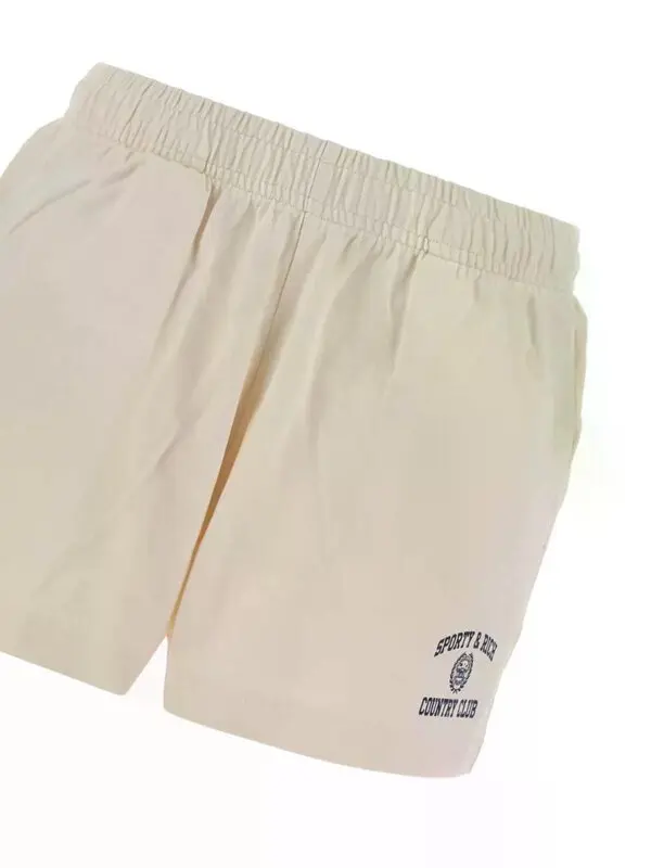 SPORTY & RICH Varsity Crest Cotton Jersey Shorts