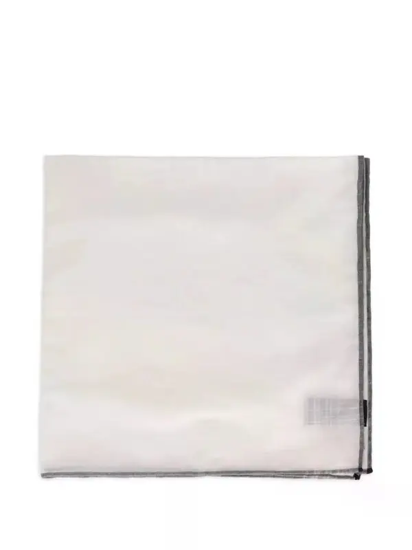 TOM FORD Contrast-border Pocket Square - White