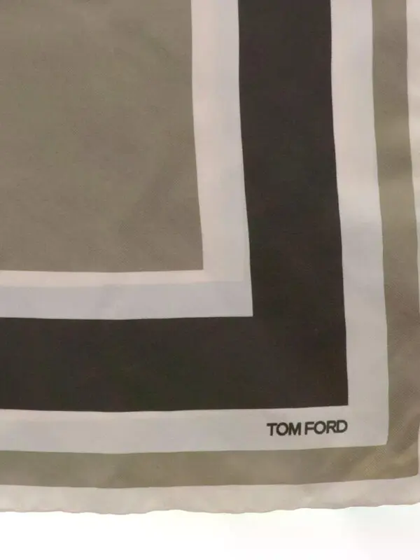 TOM FORD Striped Silk Pocket Square
