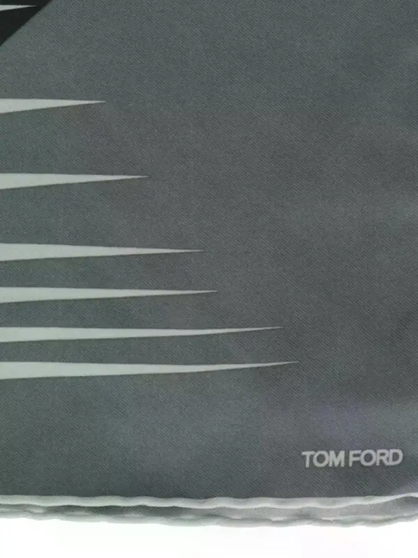 TOM FORD Geometric-print Logo Pocket Square