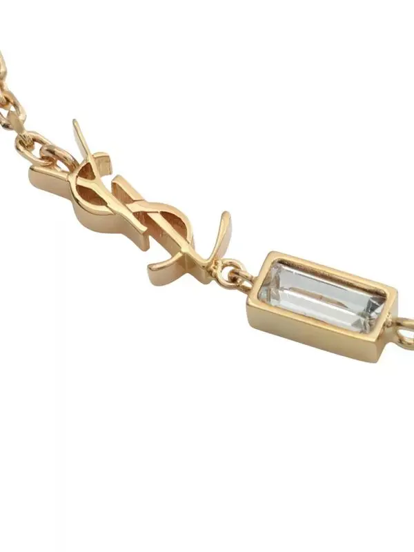 Saint Laurent Cassandra Logo Plaque Chain Bracelet