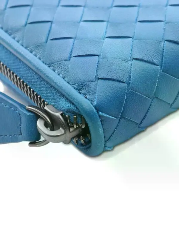 Bottega Veneta 2010s Intrecciato Leather Zip-around Wallet