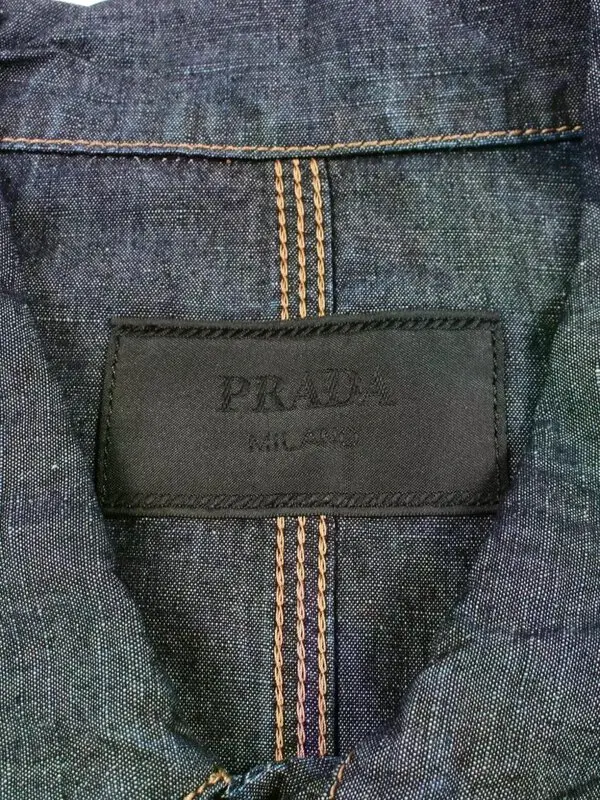 Prada 2010s Chambray Blouson Denim Jacket