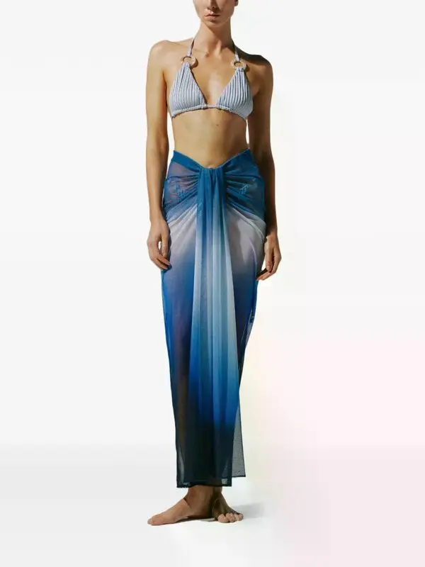 BAOBAB Nia Mesh Draped Maxi Skirt - Blue