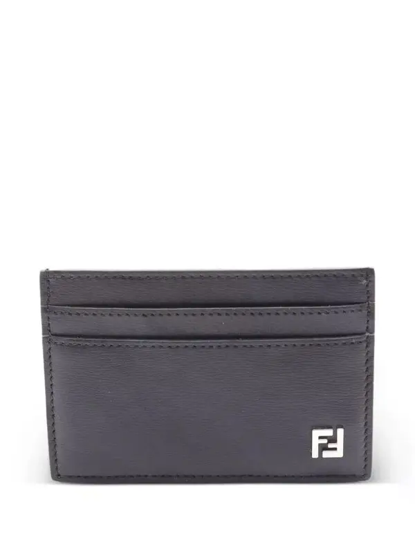Fendi 2020s Ff Squared Card Holder - Black