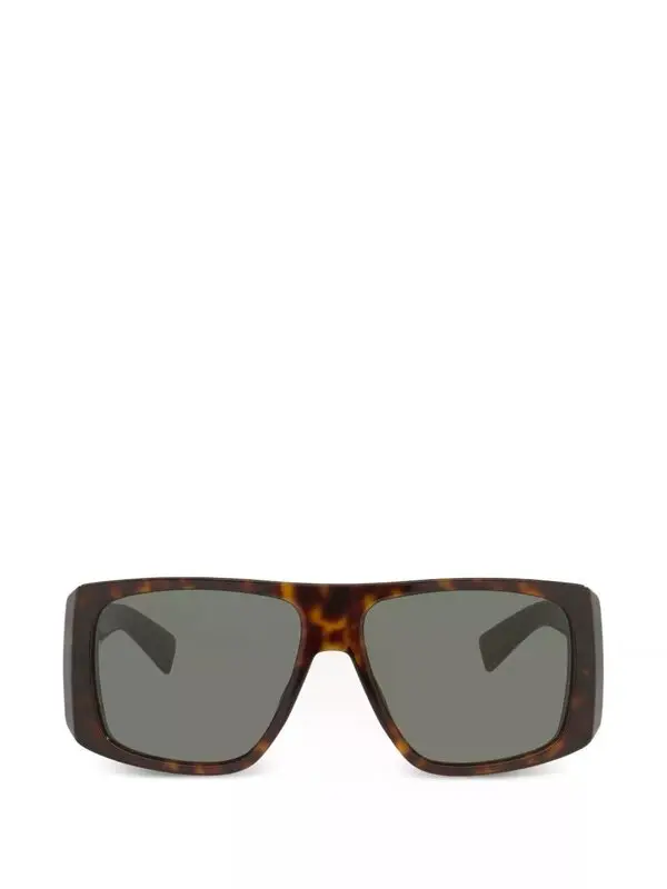 Saint Laurent Sl832 Rectangle-frame Sunglasses - Brown
