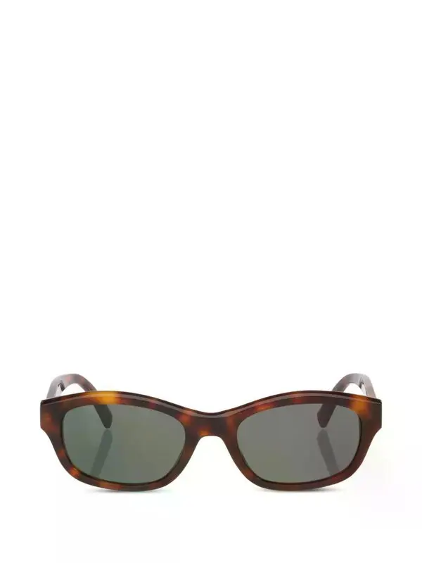 Saint Laurent Rectangle Frame Sunglasses - Brown