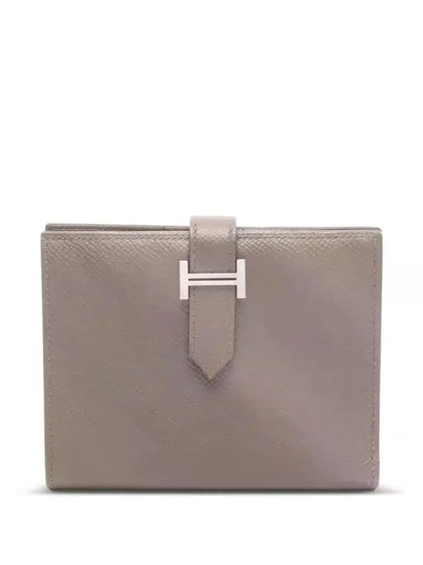 Hermès 2020 Bearn Leather Wallet - Grey