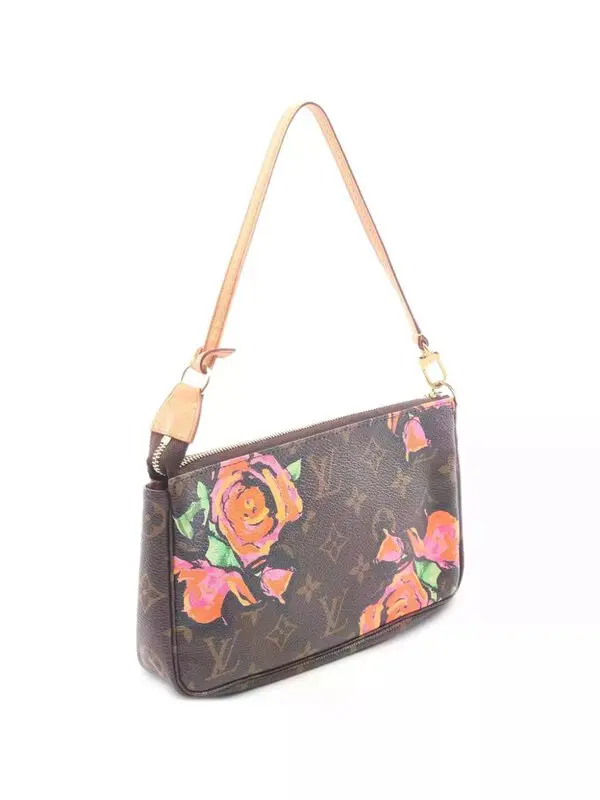 LOUIS VUITTON X Stephen Sprouse 2008 Pochette Accessories Monogram Rose Shoulder Bag