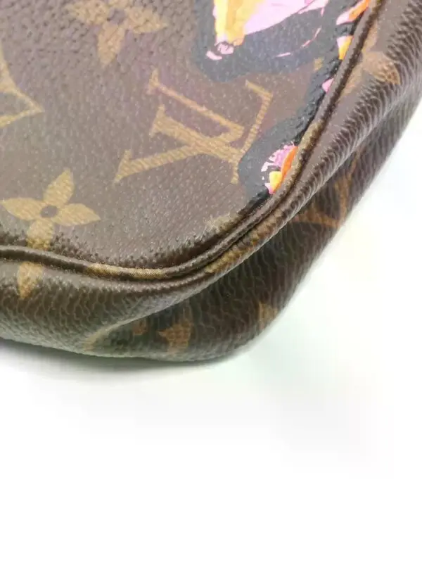 LOUIS VUITTON X Stephen Sprouse 2008 Pochette Accessories Monogram Rose Shoulder Bag