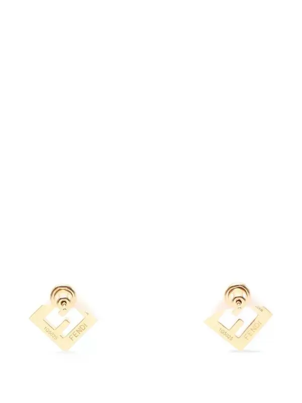 Fendi Tone Enamel Forever Motif Earrings