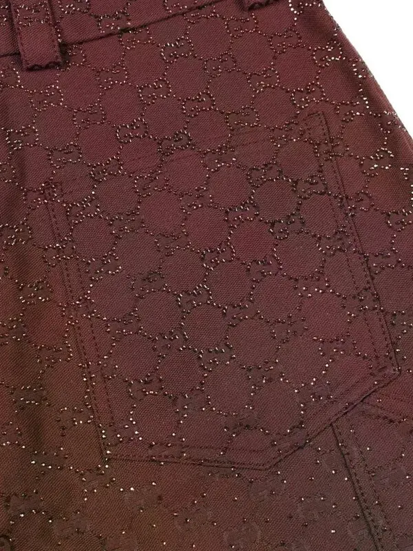 Gucci Crystal Denim Shorts