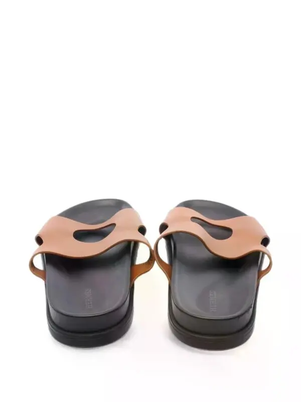Hermès Cut-out Leather Sandals - Brown