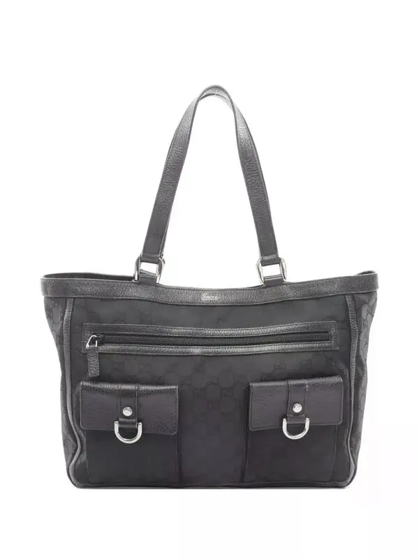 Gucci 2000s Abby Patterned Tote Bag - Black