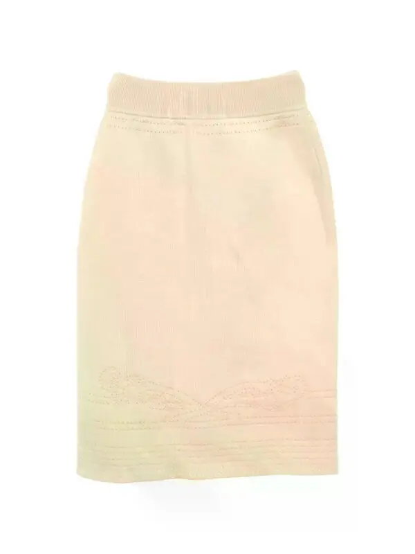 Hermès Openwork Knit Fitted Skirt - Neutrals