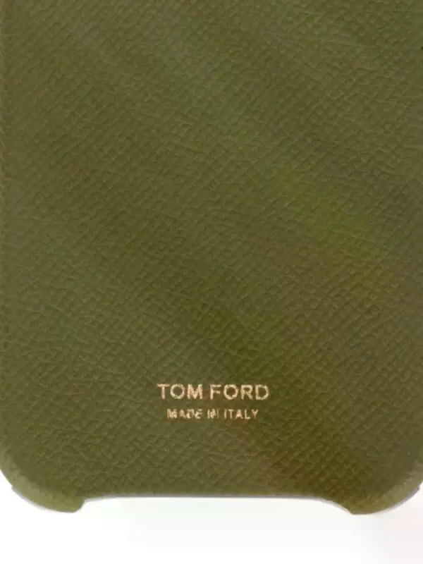TOM FORD Logo-print Grained-texture Phone Case