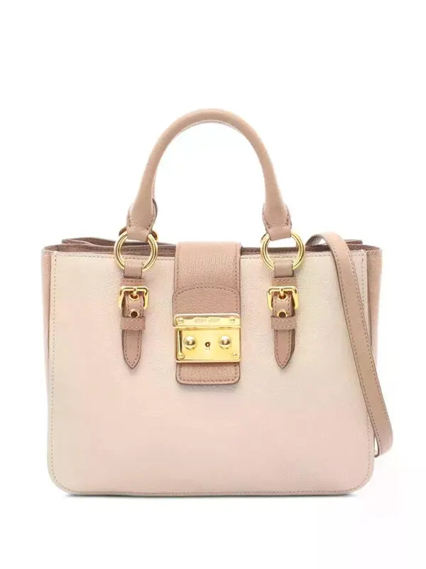 Miu Miu Madras Handbag - Neutrals