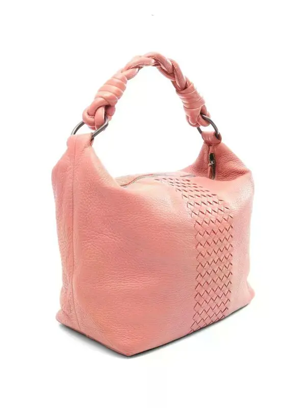Bottega Veneta 2000s Intrecciato Leather Tote Bag - Pink