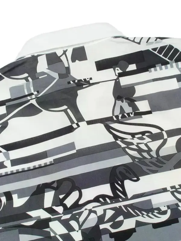 Hermès 2010s Serie Button Back-print Shirt