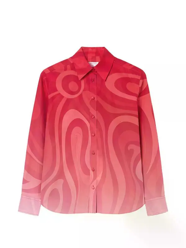 Emilio Pucci Marmo Degradé Shirt - Red