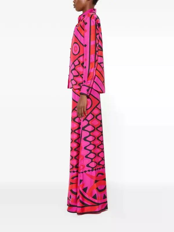 Emilio Pucci Vivara-print Silk Palazzo Pants
