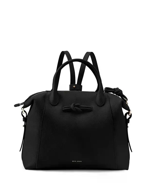 ESIN AKAN Wimbledon Leather Backpack - Black