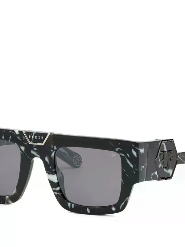 Philipp Plein Marbled Square-frame Sunglasses