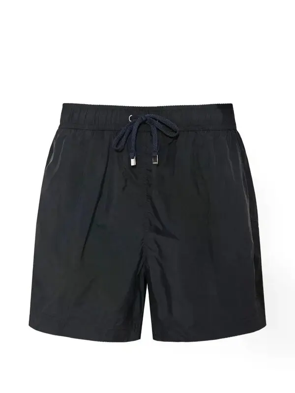 Zegna Navy Drawstring Waistband Swim Shorts - Blue