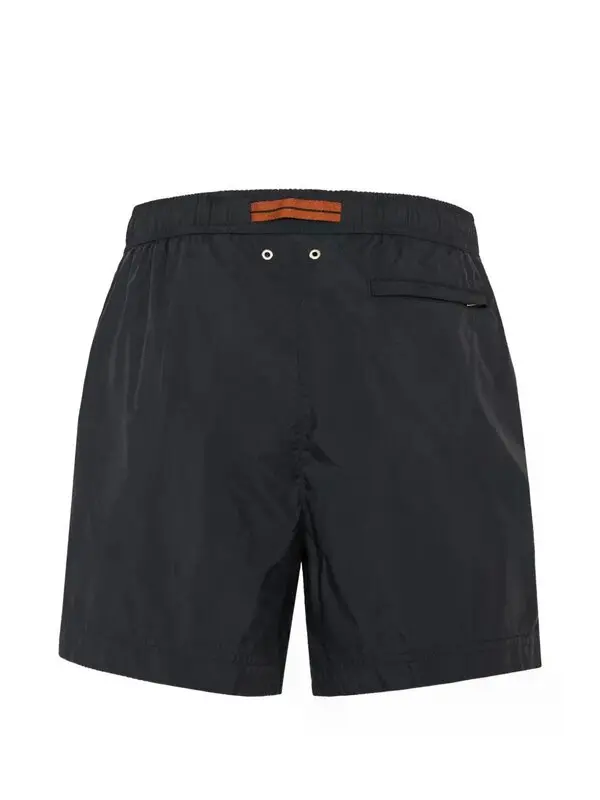 Zegna Navy Drawstring Waistband Swim Shorts