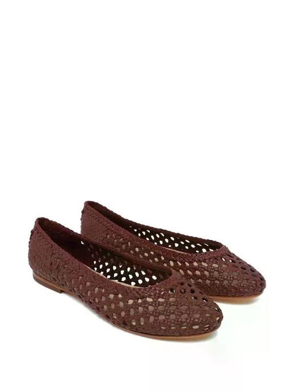 Dragon Diffusion Woven Leather Ballet Flats