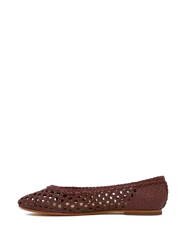Dragon Diffusion Woven Leather Ballet Flats
