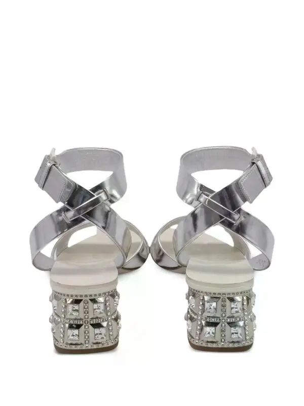 Miu Miu Crystal-embellished Patent Leather Sandals