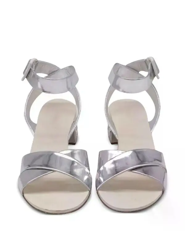 Miu Miu Crystal-embellished Patent Leather Sandals