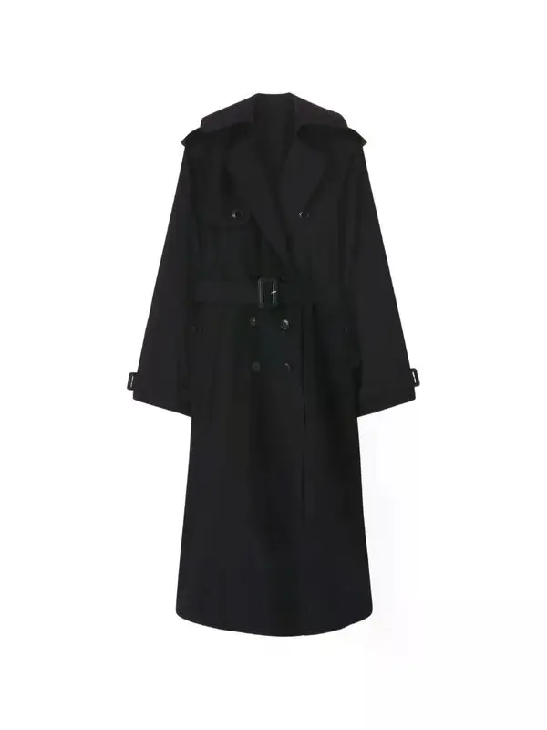 Ermanno Scervino Double-breasted Belted Trench Coat - Black