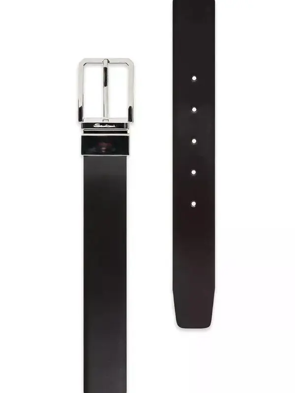 Santoni Buckle-fastening Leather Belt