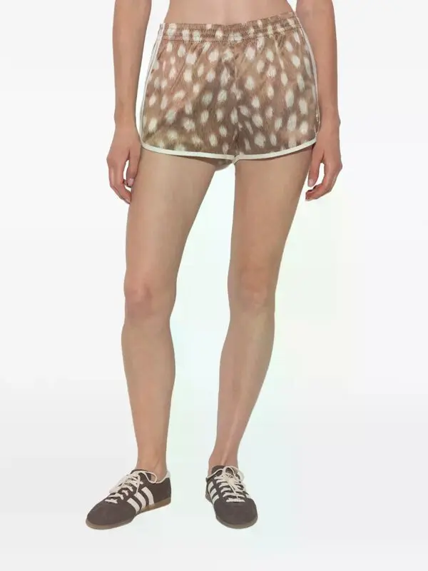 Adidas Animal Print Logo Detail Shorts