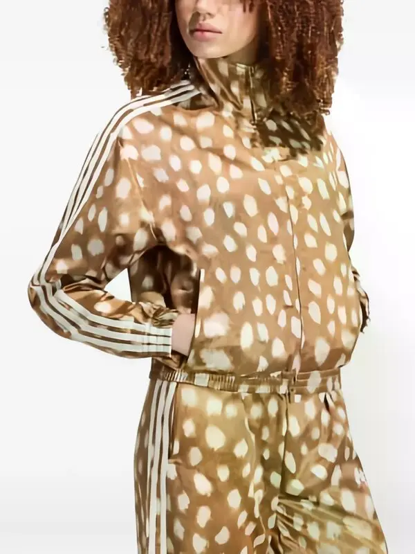 Adidas Animal Print Track Jacket - Brown