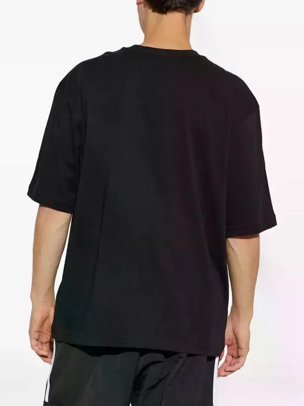 Adidas Logo-embroidered Stripe-detail T-shirt