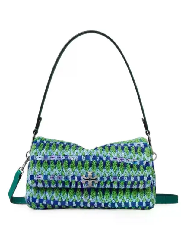 Tory Burch Charlie Beaded Shoulder Bag - Green