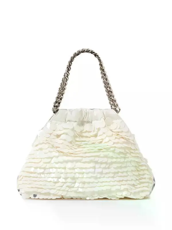 Stella McCartney Falabella Sequin Tote Bag - White