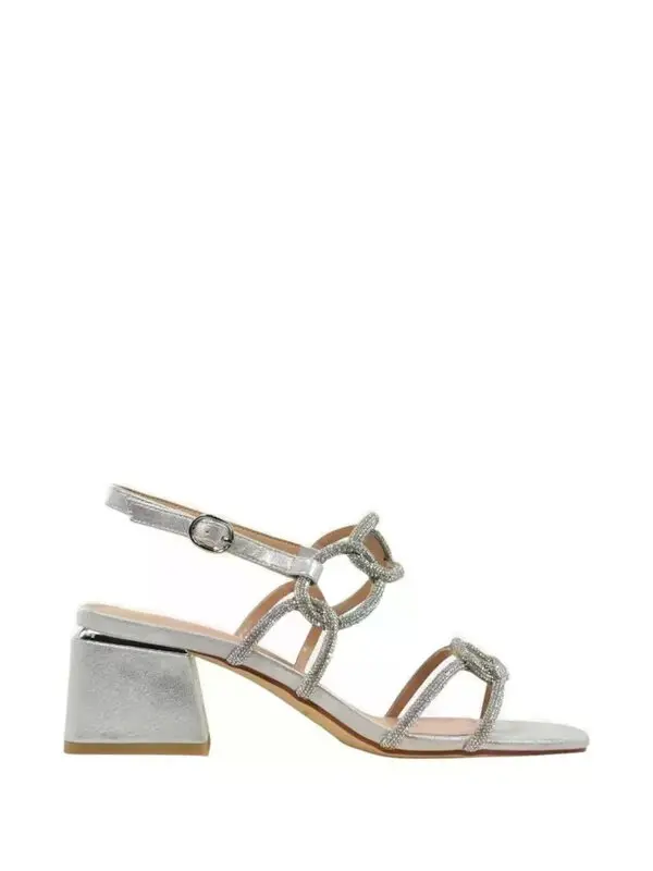 ALMA EN PENA Sara Crystal-embellished Sandals - Silver