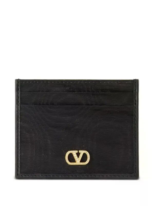 Valentino Garavani Vlogo Crystal-embellished Card Holder - Black