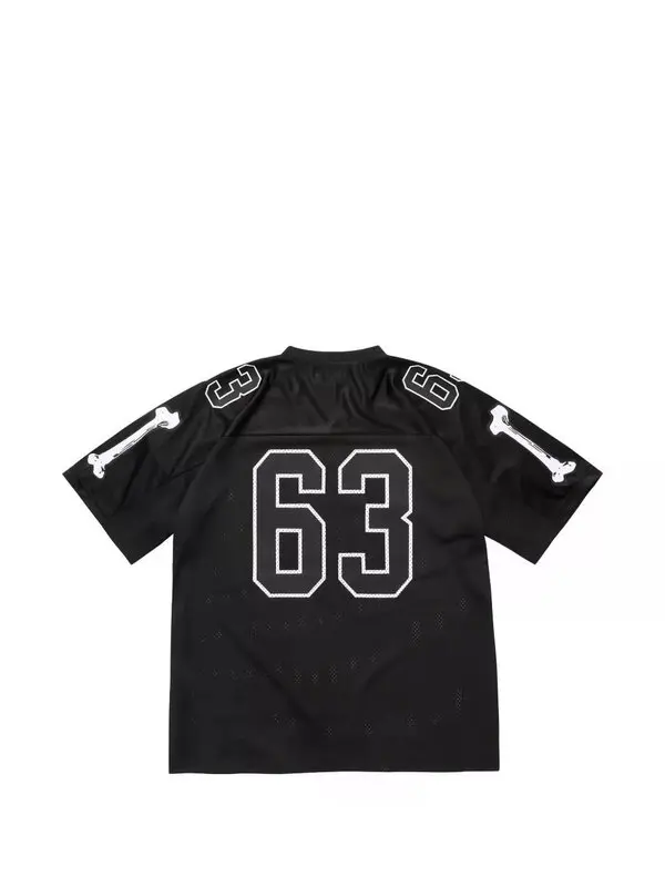 Supreme Bones Graphic-print Football Jersey T-shirt - Black