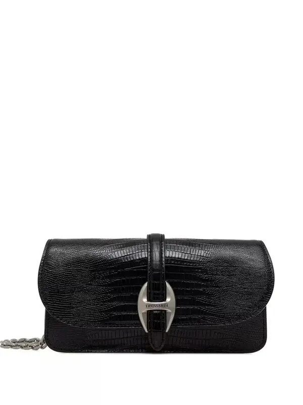 TRUSSARDI Reptile-effect Chain-link Wallet - Black