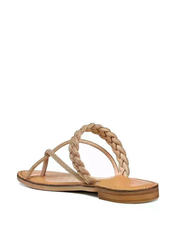 Geox Maddalusia C Crystal-embellished Braided Sandals