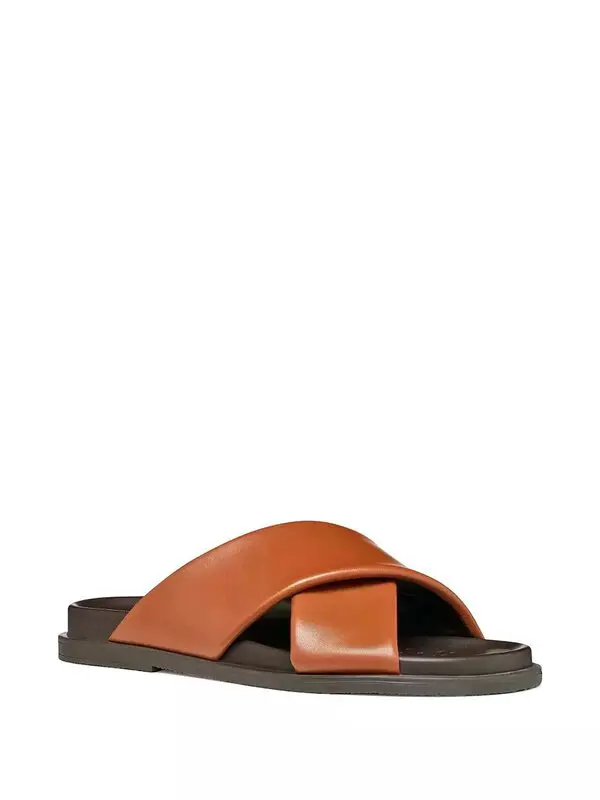 Geox Adelash Cross-strap Leather Slides